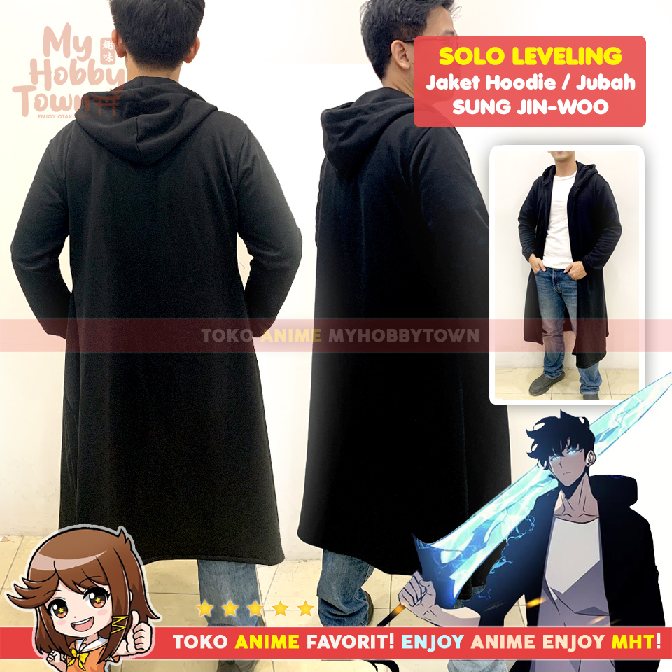 Solo Leveling Hoodie Jacket Sung Jin-Woo Cloak คอสเพลย์อะนิเมะ Black ...