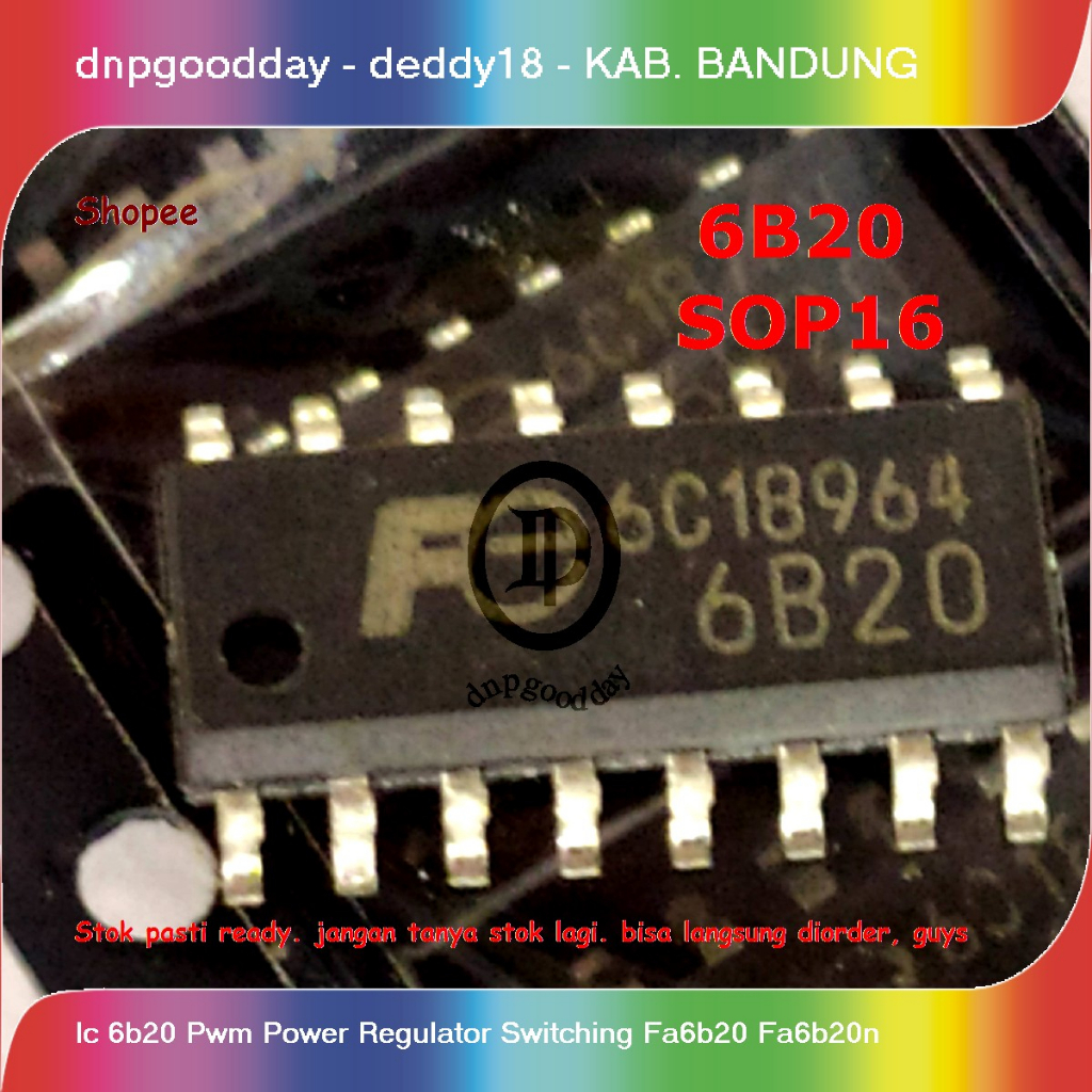 Ic 6b20 Pwm Power Regulator Switching Fa6b20 Fa6b20n | Shopee Thailand