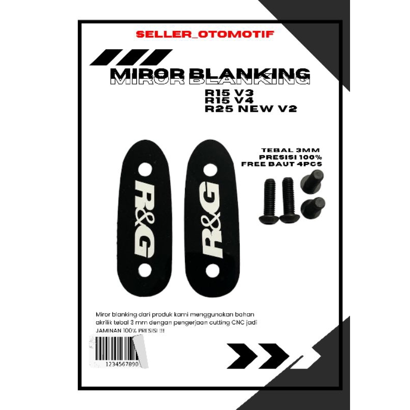 Mirr BLAKING LID MIRROR CBR150R/CBR250RR/R15/R25/GSX/NINJA | Shopee ...