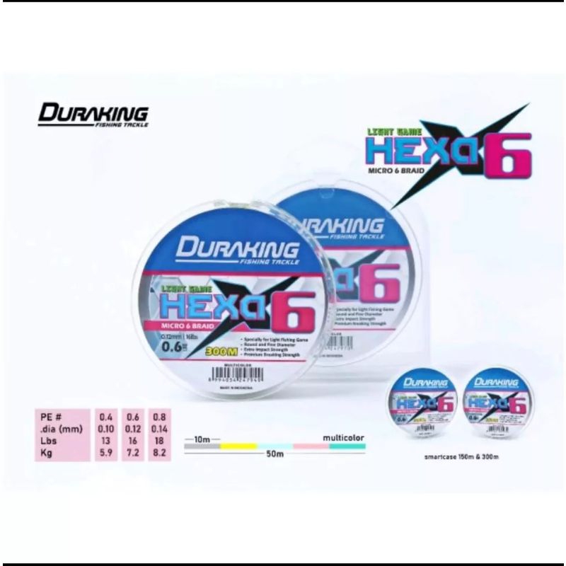 Pe String Duraking Hexa X6 150M/300M | Shopee Thailand
