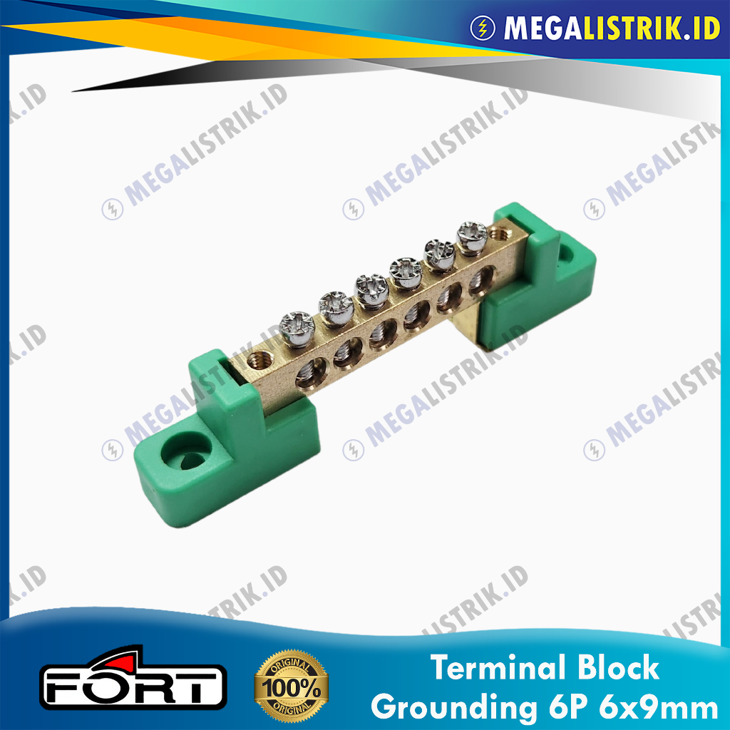 เทอร์มินอลบล็อคกราวด์ 6P 6X9 MM / TERMINAL BLOCK GROUND ARDE 6 POLE 6 X ...