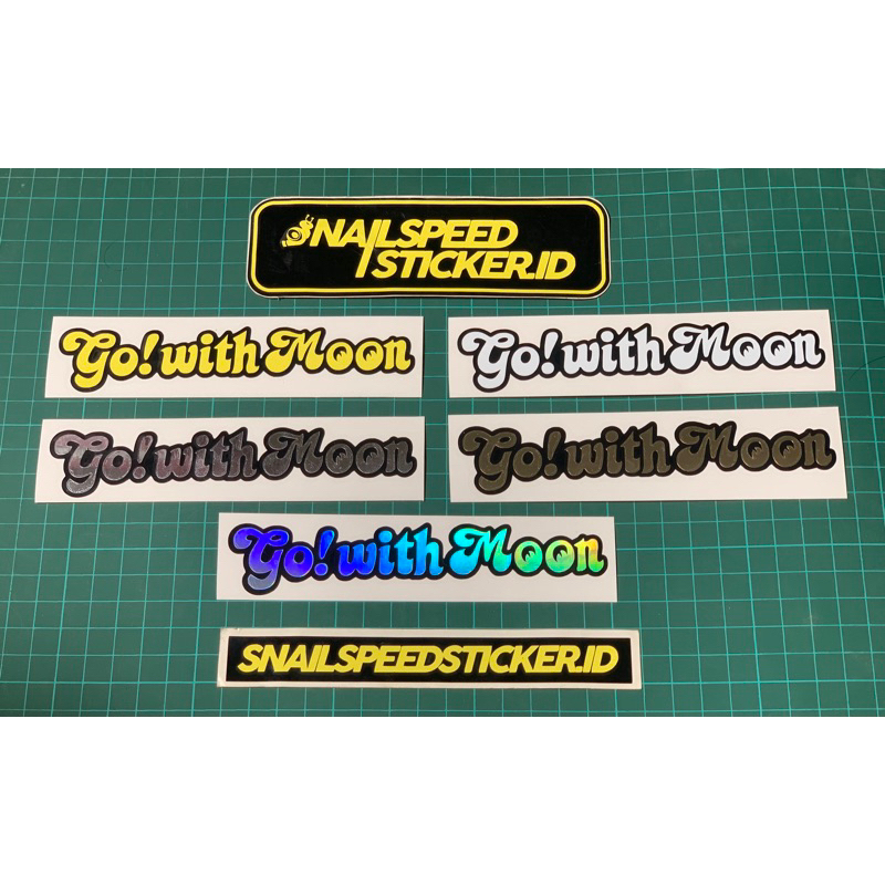 สติ๊กเกอร์ตัด Go with moon Mooneyes ใหญ่ 14x3 ซม | Shopee Thailand