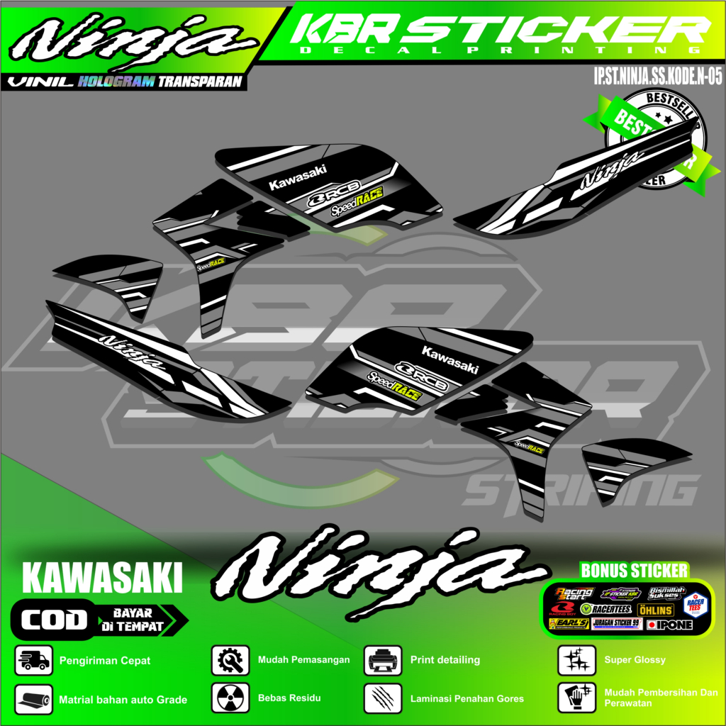 Ninja SS striping STICKER NINJA SS รถจักรยานยนต ์ KAWASAKI สติ ๊ กเกอร ...