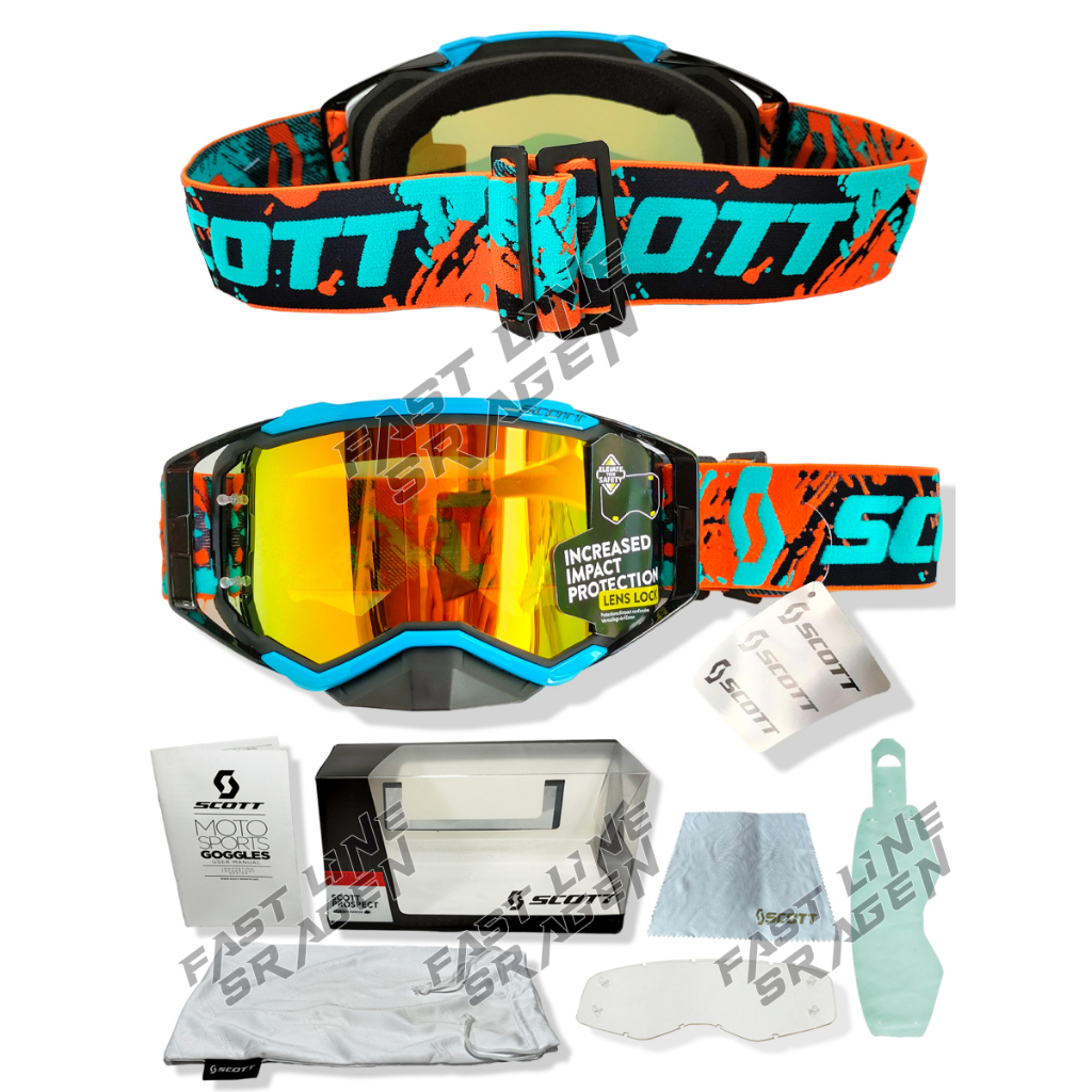Scott GOGGLE แว่นตา 2 เลนส์ MOTOCROSS หมวกกันน็อค MX รถจักรยานยนต์วิบาก ...