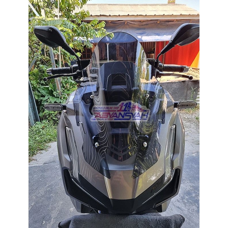 เขี้ยวกระจกหน้ารถ Adv 150 160cc TDR Sporty V4. Visor ADV 160/150 TDR ...