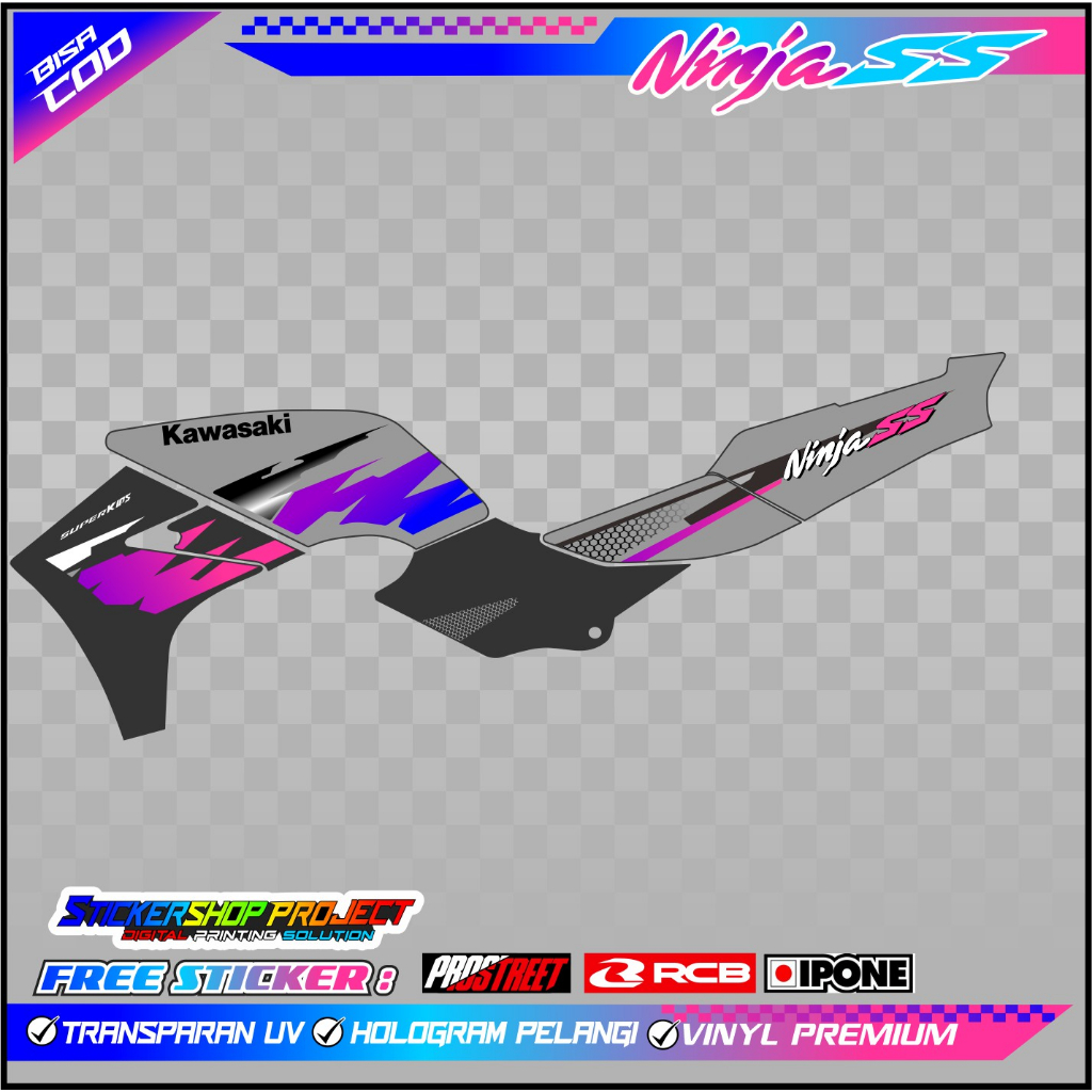 NINJA SS VARIATION STRIPING / KAWASAKI NINJA SS MOTORCYCLE LIST STICKER ...