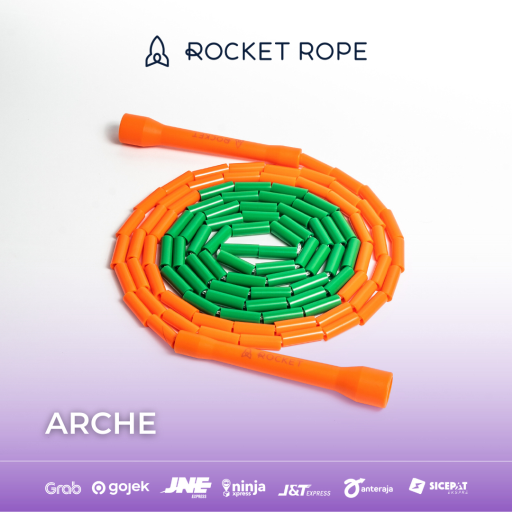 [ROCKET Rope] Arche - เชือกกระโดดลูกปัดดาวเทียม 2 สี ด้ามจับสั้น 2 สี ...