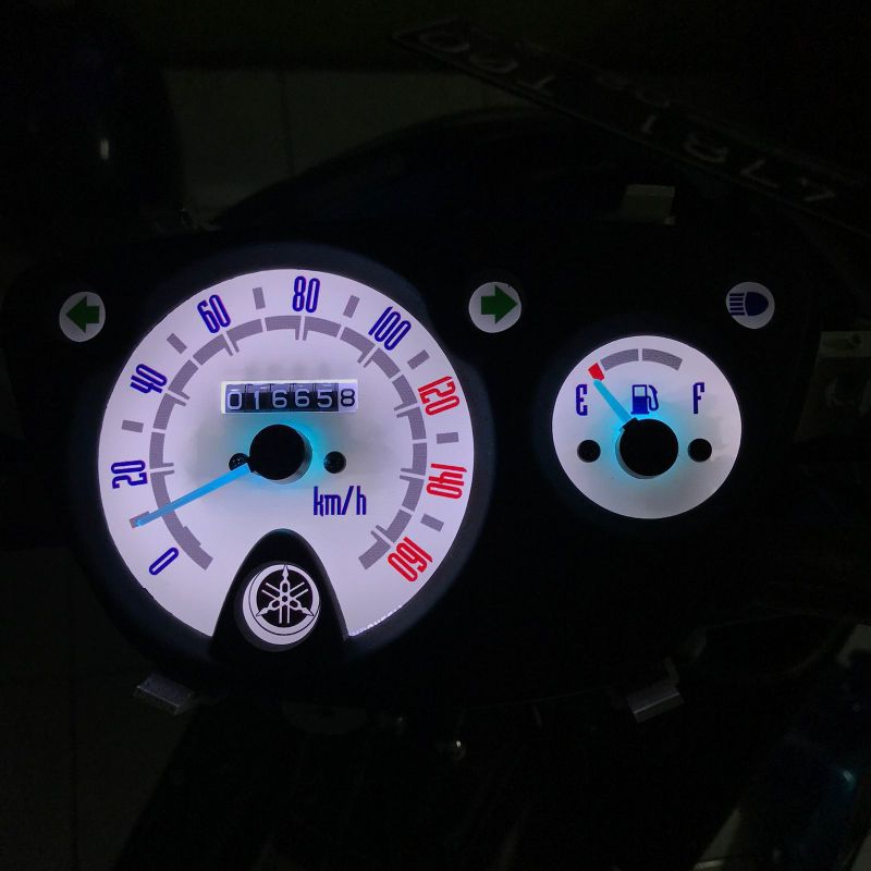 Putih Speedometer Board nouvo z แผงคาร์บอน spidometer Board สีขาว ...