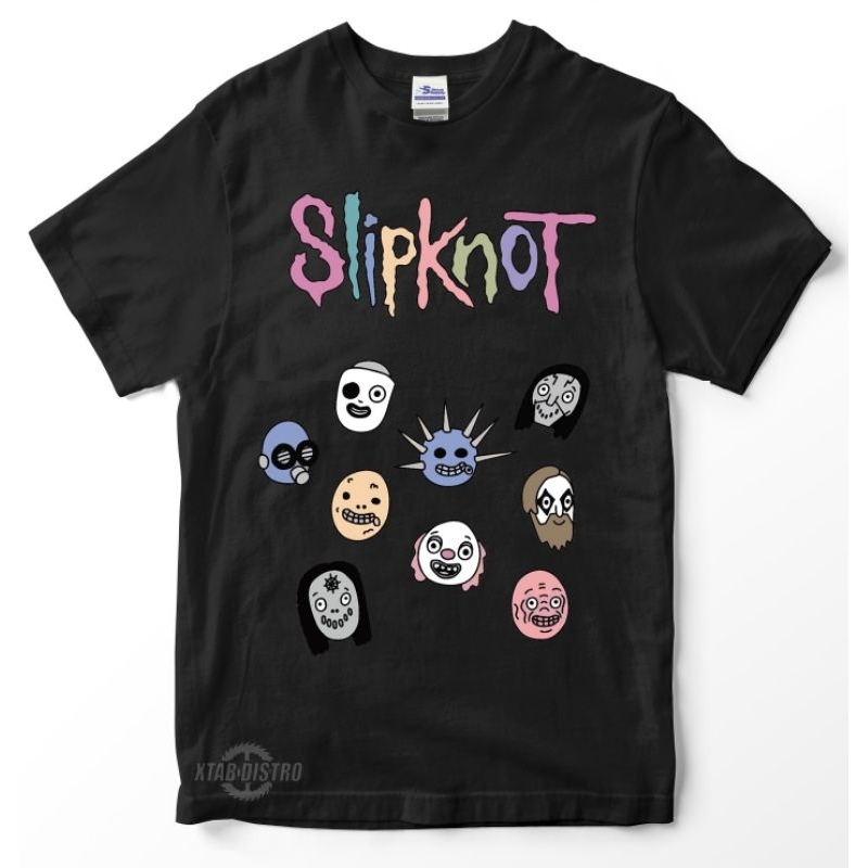 Slipknot 9 CLOWN MASK เสื้อยืดพรีเมี่ยม สายรัดโลหะ Slipknot CLOWN 666 ...