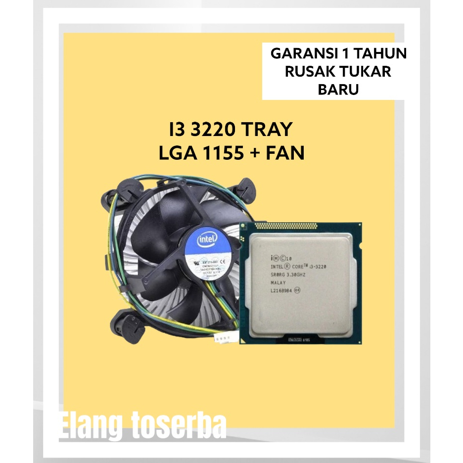 Intel LGA 1155 Core i3-3220 Ivy Bridge โปรเซสเซอร ์ 3.3GHz + พัดลม ...