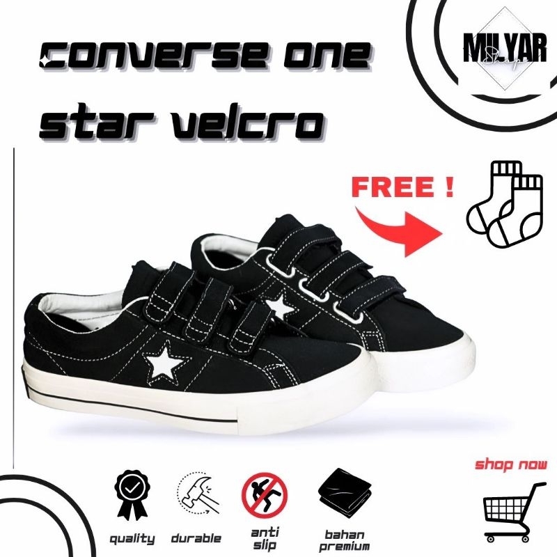 Converse CDG PLAY ONE STAR PRO 3V STRAP BLACK WHITE คุณภาพระดับพรีเมียม ...