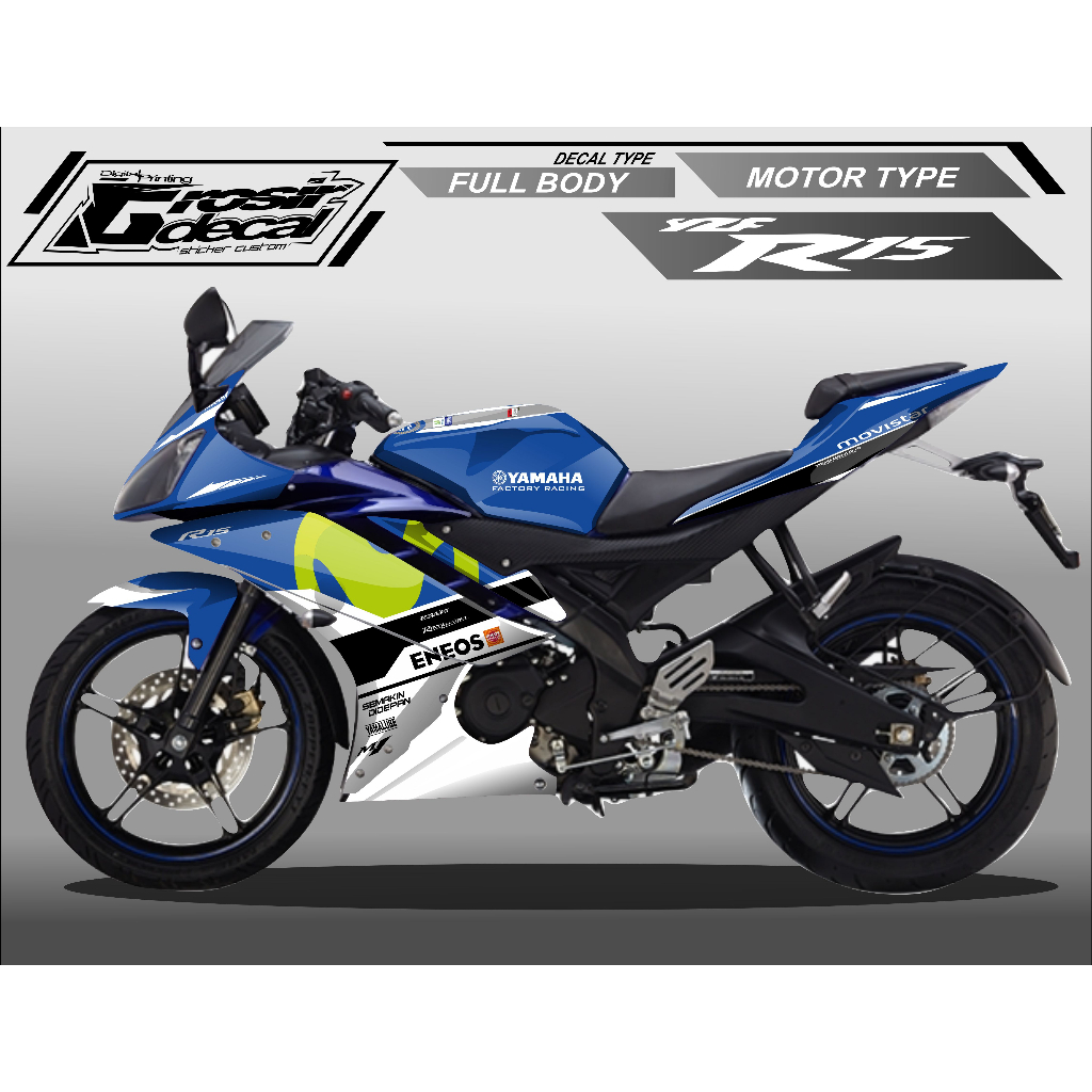 Yamaha R15 V2 Fullbody Striping Sticker R15 V2 Fullbody Striping ...