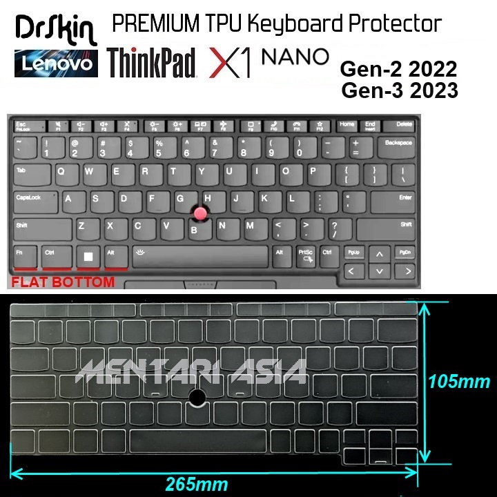 Lenovo ThinkPad X1 Nano Gen-2 Gen-3 Keyboard Protector - DrSkin PREMIUM ...