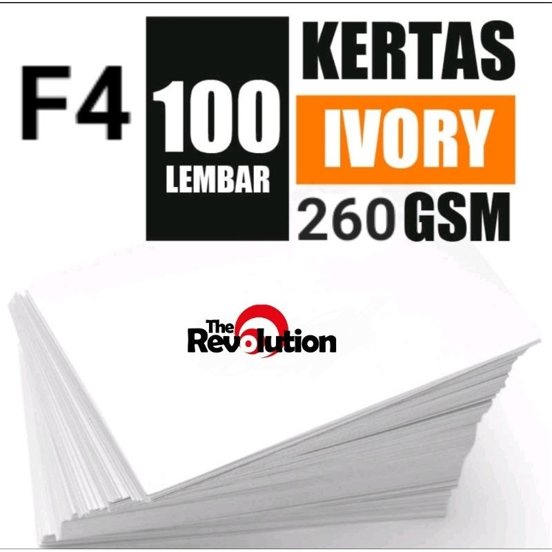 กระดาษอาร ์ ต 260 แกรม ขนาด F4 100 แผ ่ น Ivory 260g F4 /A3 50lbr ...