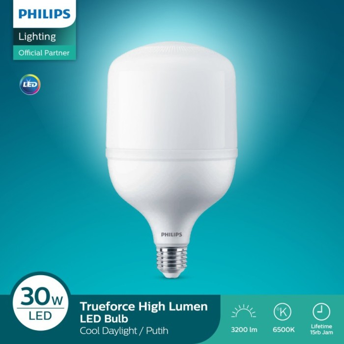 Putih Philips หลอดไฟ LED Trueforce 30W 50W Watt TForce Core Day Light ...