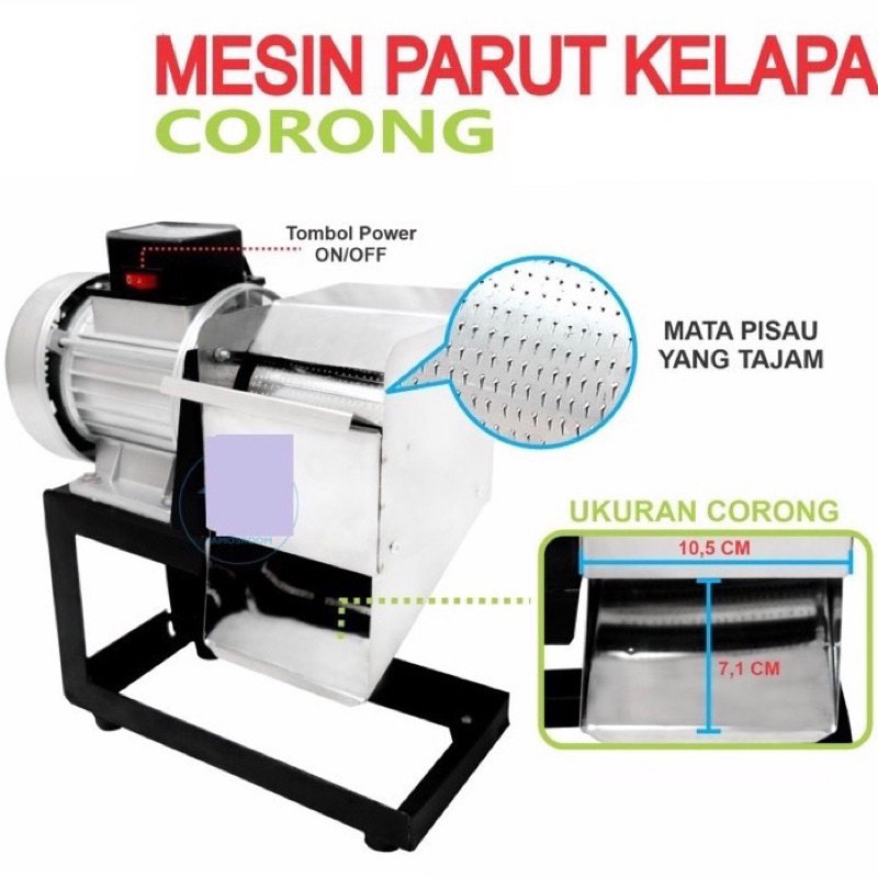 MESIN SIKU JUMBO SIDE CASSAVA COCONUT GRAINER MACHINER + BISON ELECTRIC ...