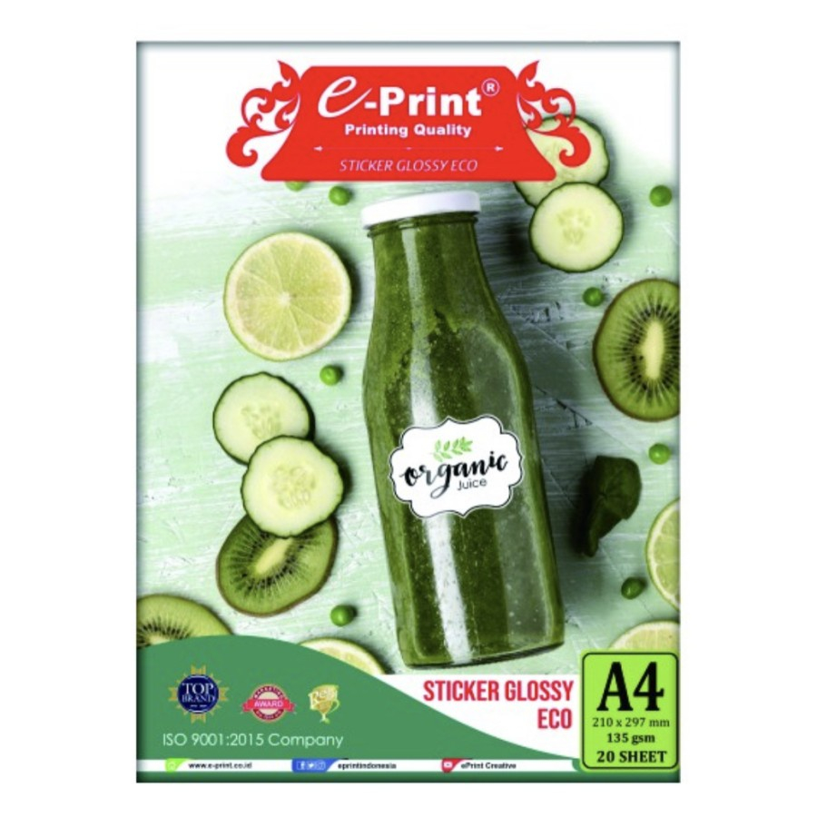 Eprint A4 135 GSM GLOSSY STICKER PAPER - E-PRINT GLOSSY STICKER ECO PHOTO PAPER A4 135 GSM ...