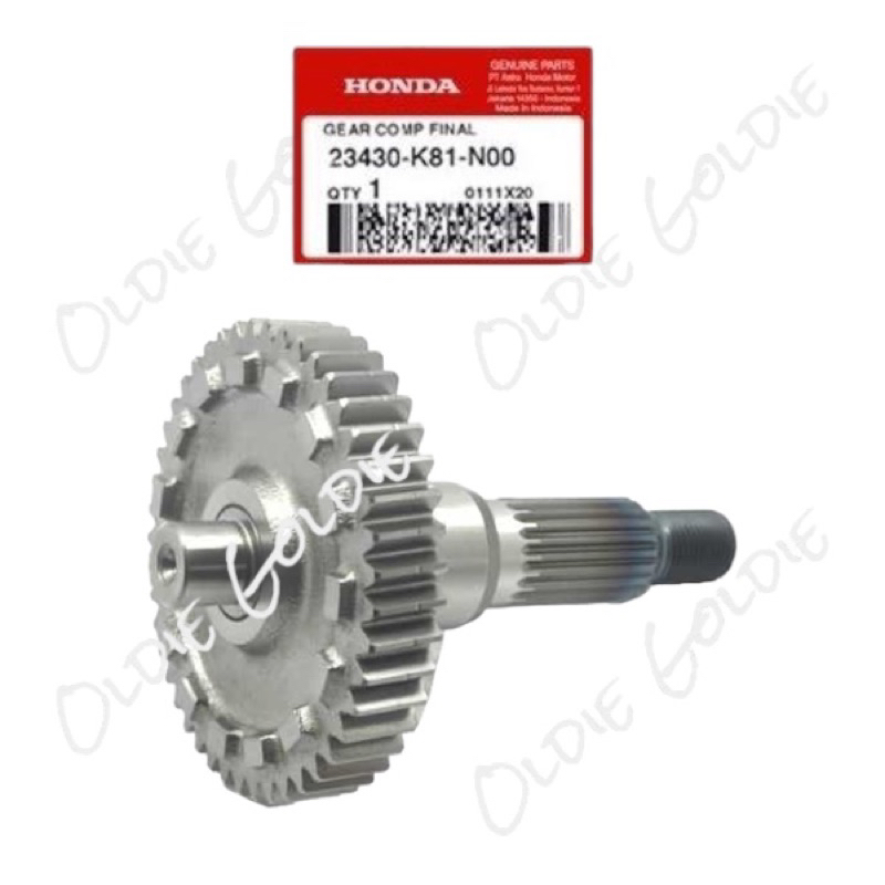 23430-K81-N00 Gear Comp Final เพลาหลัง 45T Beat Pop Eco Street Scoopy ...