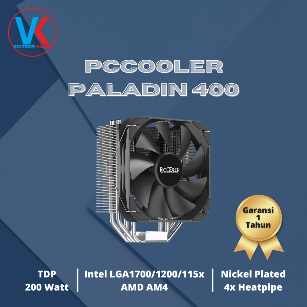 Cpu Cooler PCCooler Paladin 400 TDP 200w Intel AMD นิกเกิลชุบ HSF Tower | Shopee Thailand