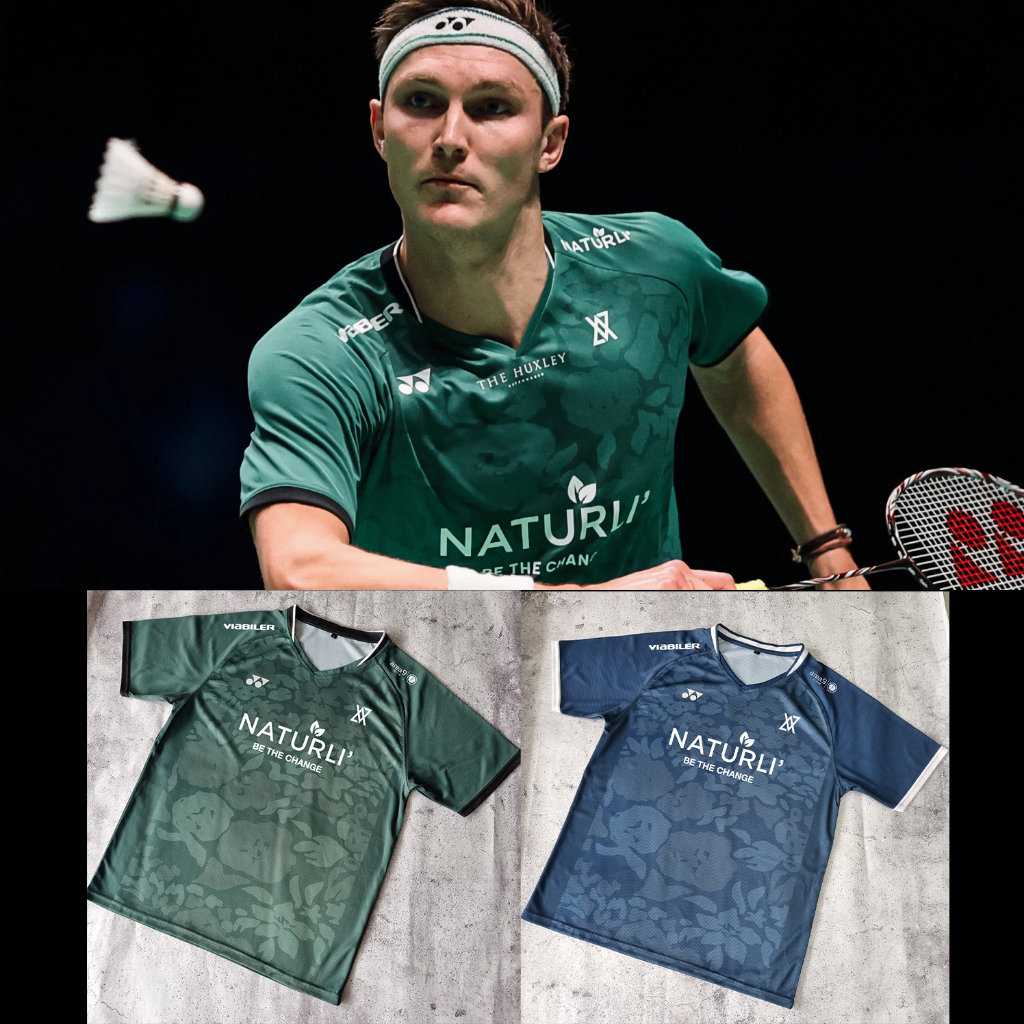 Victor Axelsen ภาษาเดนมาร์ก 10502 Badminton Jersey เสื้อยืด Full Patch ...