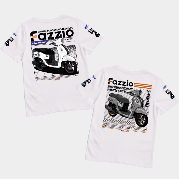 สามเหลี ่ ยมเสื ้ อยืดDistroเด ็ กUnisexชายหญิง1-10ปีYAMAHA FAZZIO V3 ...