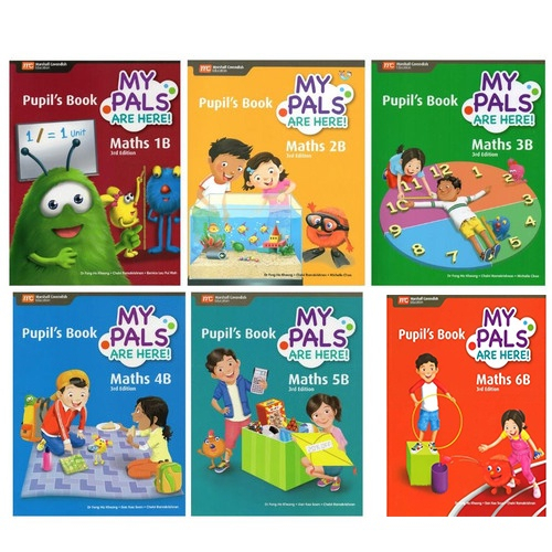 หนังสือ My Pals Is Here Maths Pupil's Book 1B 2B 3B 4B 5B 6B สีดํา และ ...