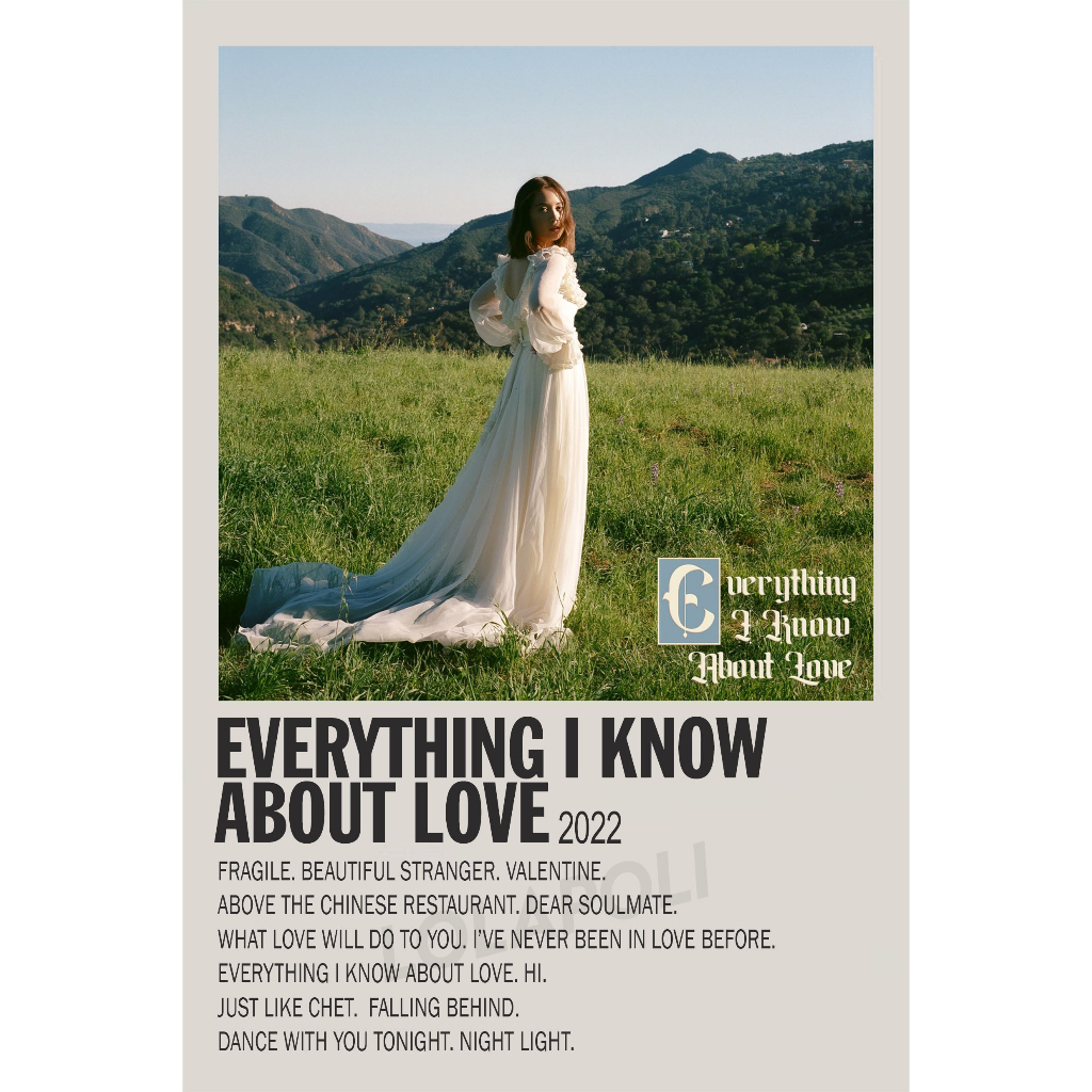 โปสเตอร์ปกอัลบั้ม Everything I Know About Love - Laufey | Shopee Thailand
