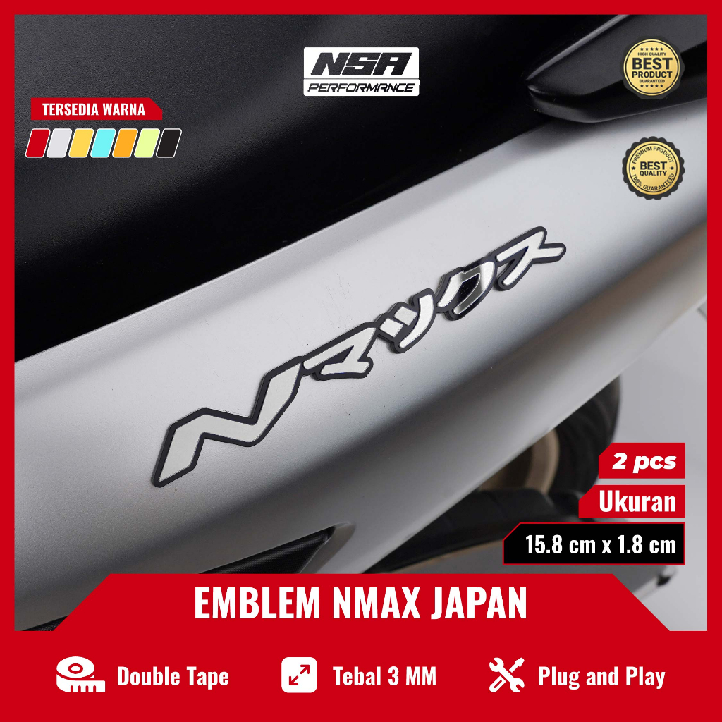 NSA NMAX EMBLEM 3D ญี่ปุ่น NMAX โลโก้ 2PCS รถจักรยานยนต์ EMBLEM RAISED ...