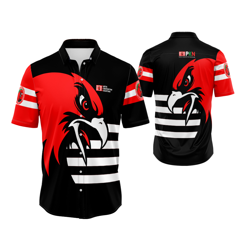 Kemeja ขายปี 2024 PKN เสื้อปาร์ตี้การเลือกตั้ง เสื้อโปโลพิมพ์ลาย ...