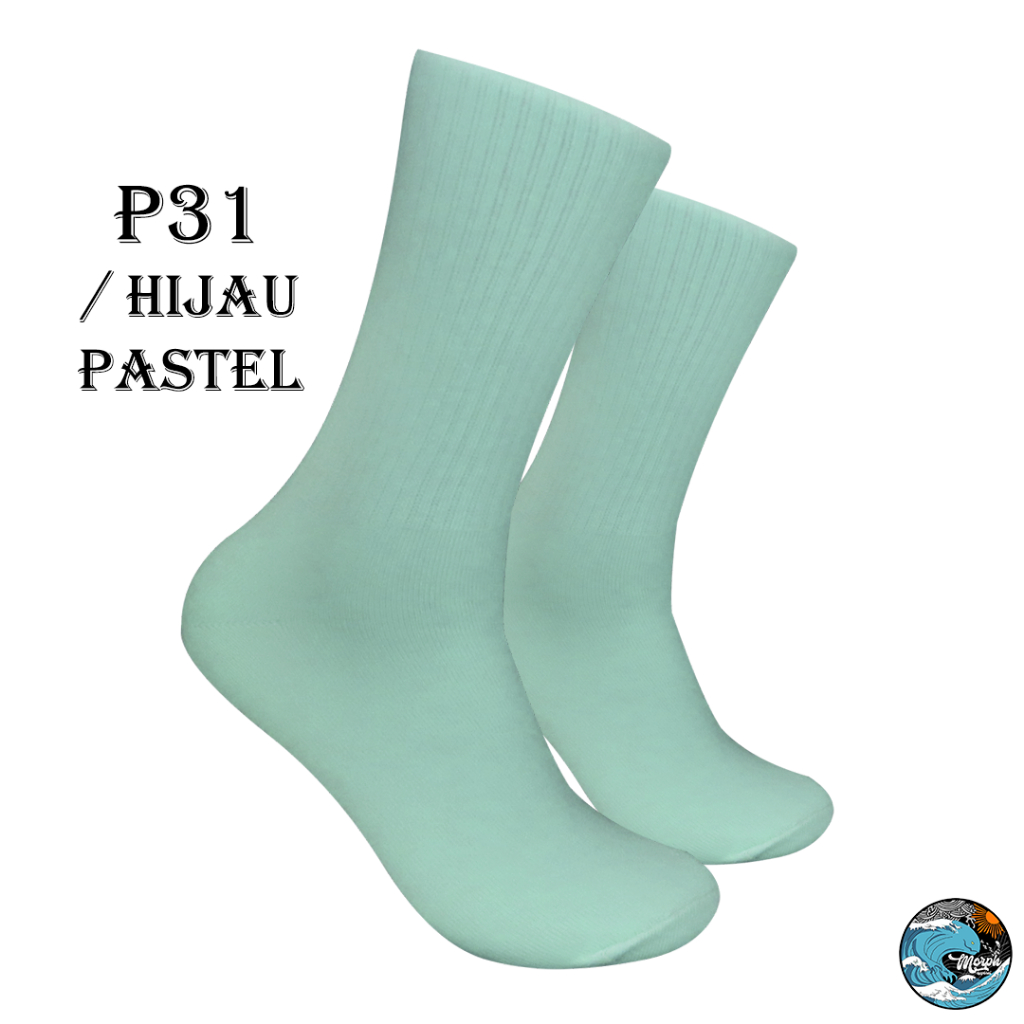 เลขที่ P31 ถุงเท้าเด็ก สีเขียวพาสเทล | Shopee Thailand