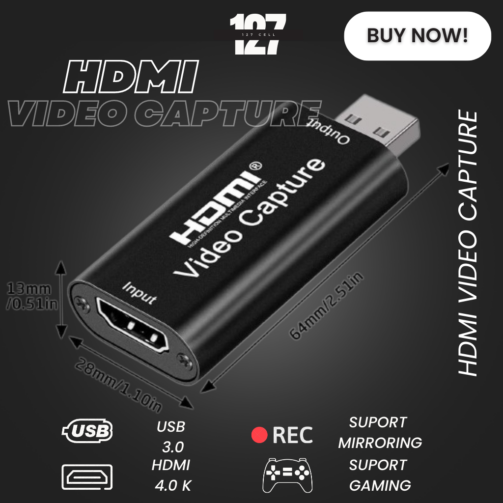 Hdmi Video Capture USB 1080P เกมบันทึกวิดีโอ FULL HD Mini Video Card ...