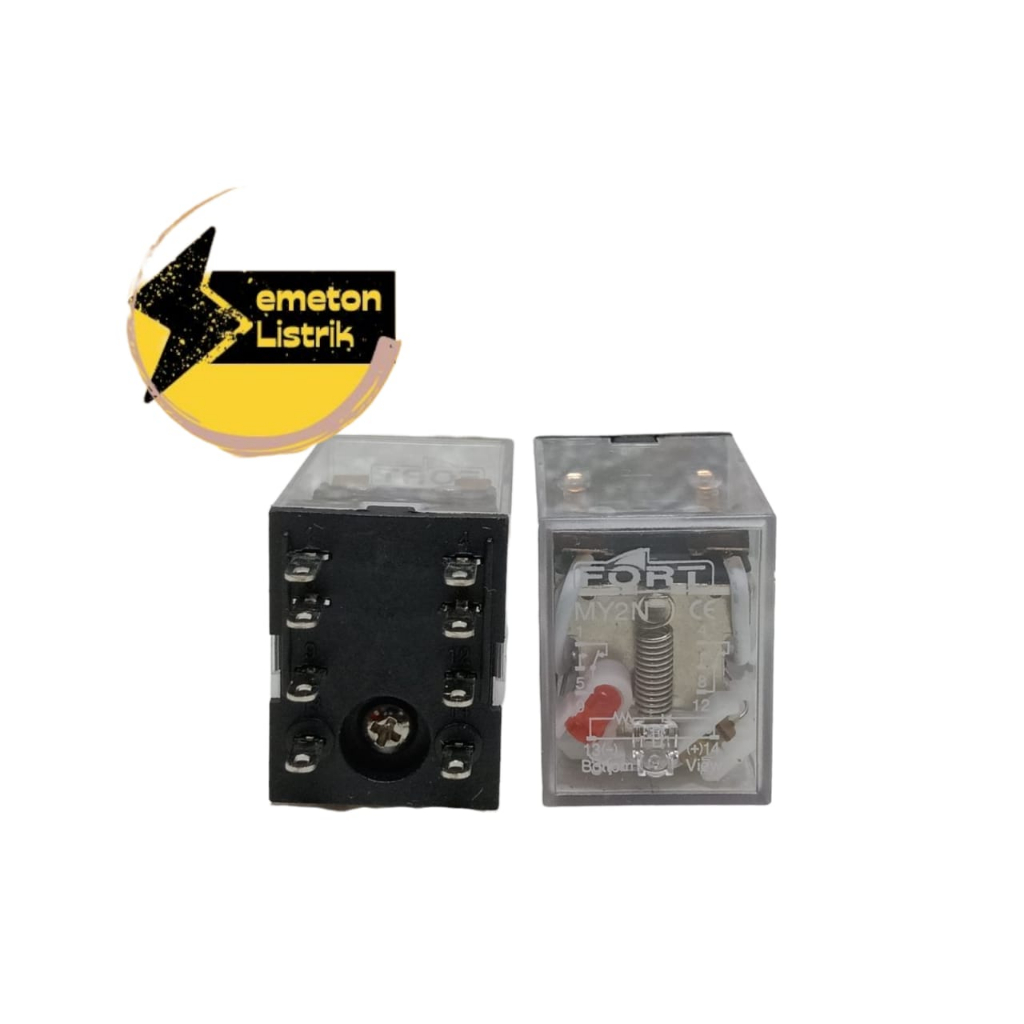 My2n 8 PIN RELAY พร้อมโคมไฟเหนี่ยวนํา 220VAC 24VDC FORT | Shopee Thailand