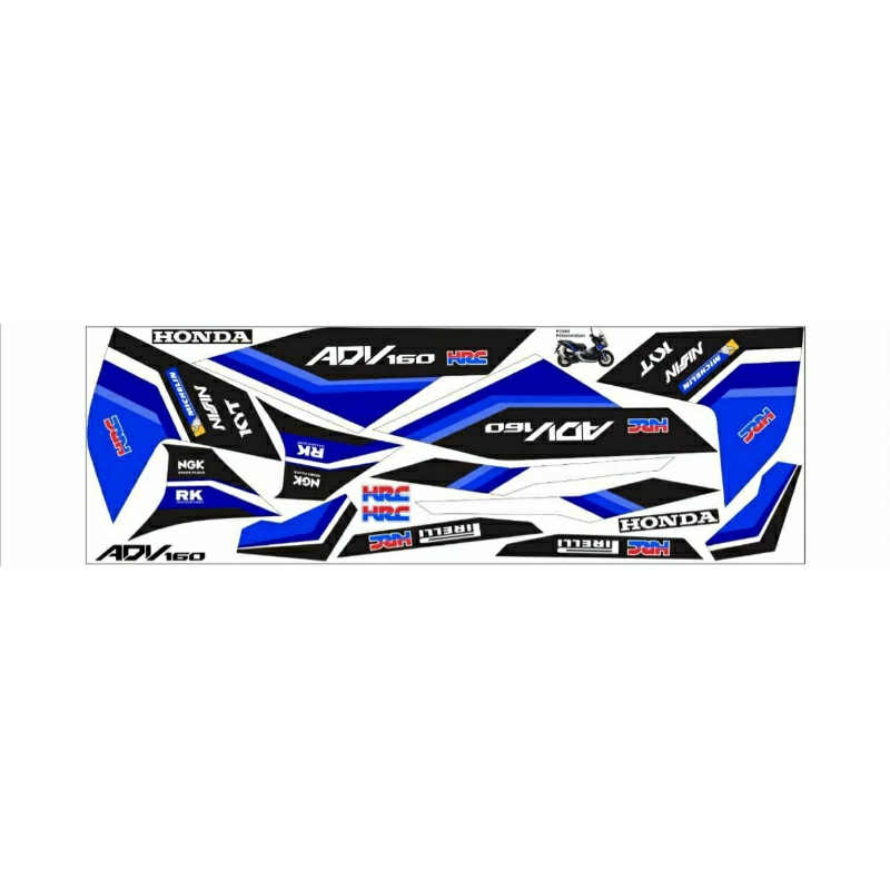 ใหม่ สติกเกอร์ติดตกแต่งรถจักรยานยนต์ Honda Adv 160 New Livery Hrc ...