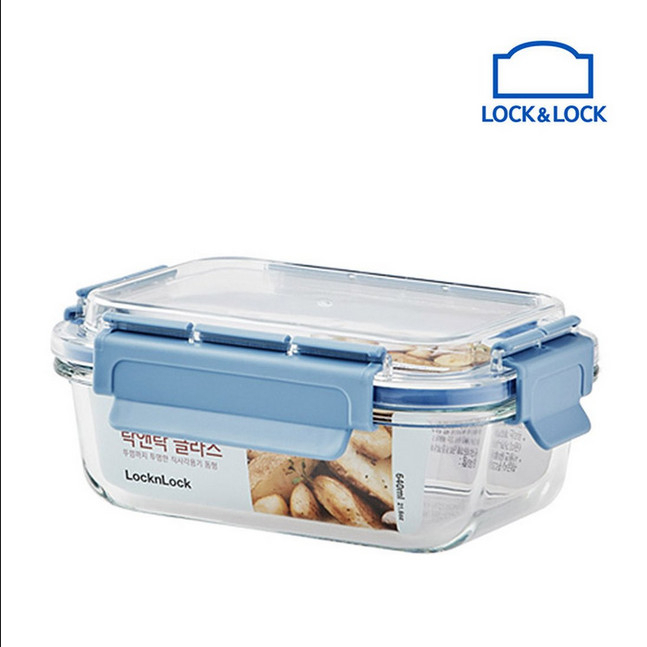 Locknlock กล่องใส่อาหารแก้วสี่เหลี่ยม 640ml - LLG492 | Shopee Thailand