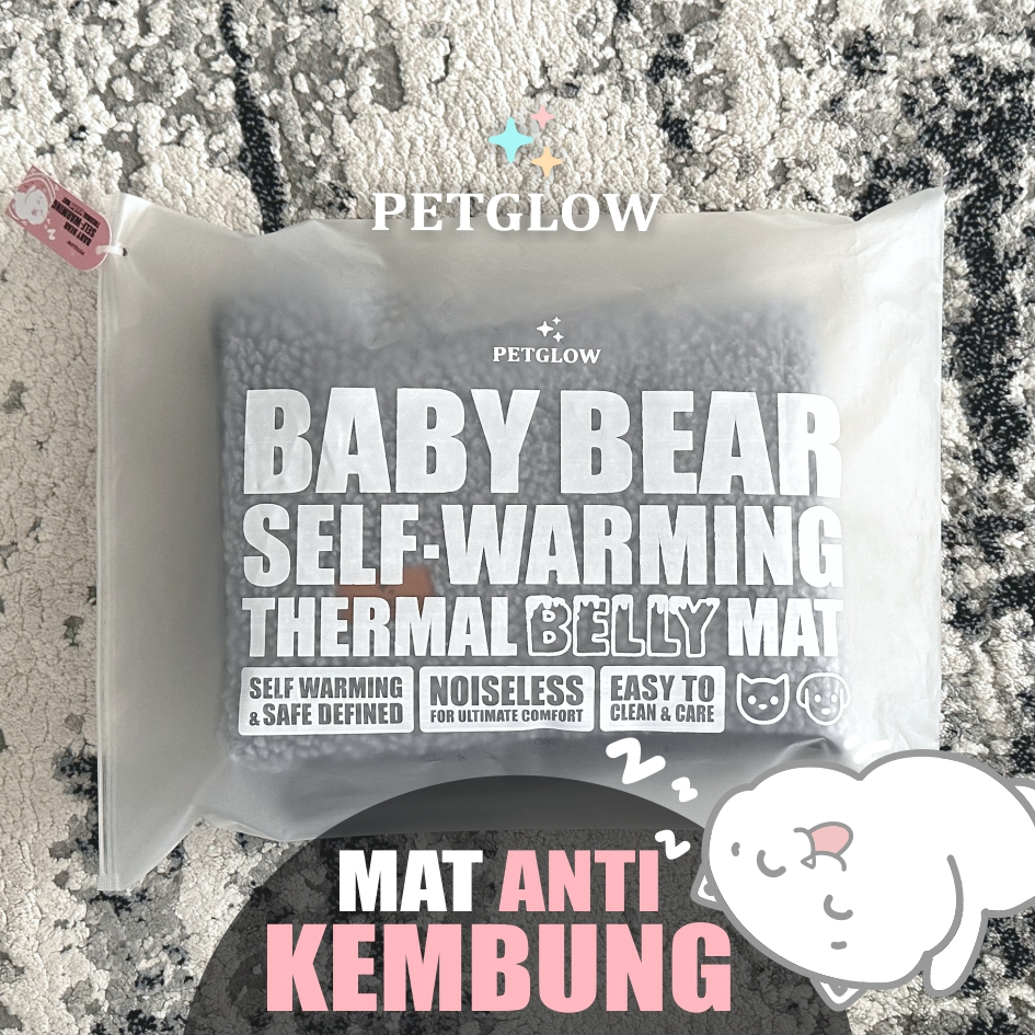 Petglow Baby Bear Belly Mat Anti-Bloating Self Warming ที่นอนสําหรับสัตว์เลี้ยงแผ่นความร้อนแมว ...