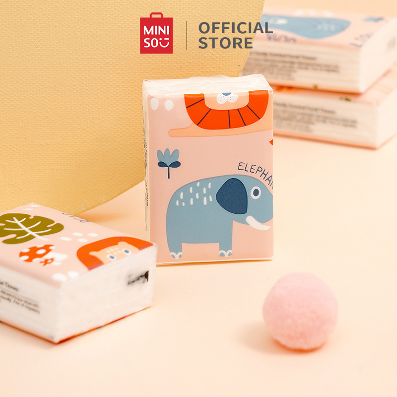 MINISO กระดาษเช็ดหน้า 3 ชั้น Pocket Tissue กระดาษเช็ดหน้านุ่ม 8 แผ่น ...