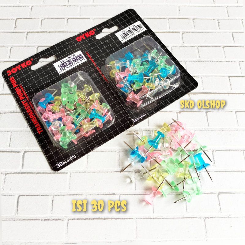 Push JOYKO PP-30 TR NAIL PRESSURE NEEDLE PIN (บรรจุ 30 ชิ้น) | Shopee ...