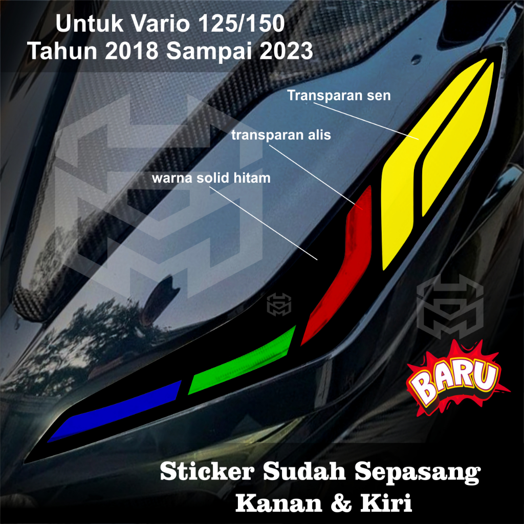 Vario 125/150 RGB YELLOW SEN EYEBROW STICKER | Shopee Thailand