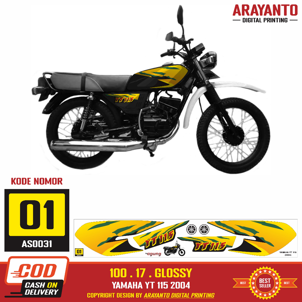 พร้อมส่ง สติกเกอร์ติดตกแต่ง สําหรับ Yamaha Yt115 2004 AS0031 Doff Gloss ...