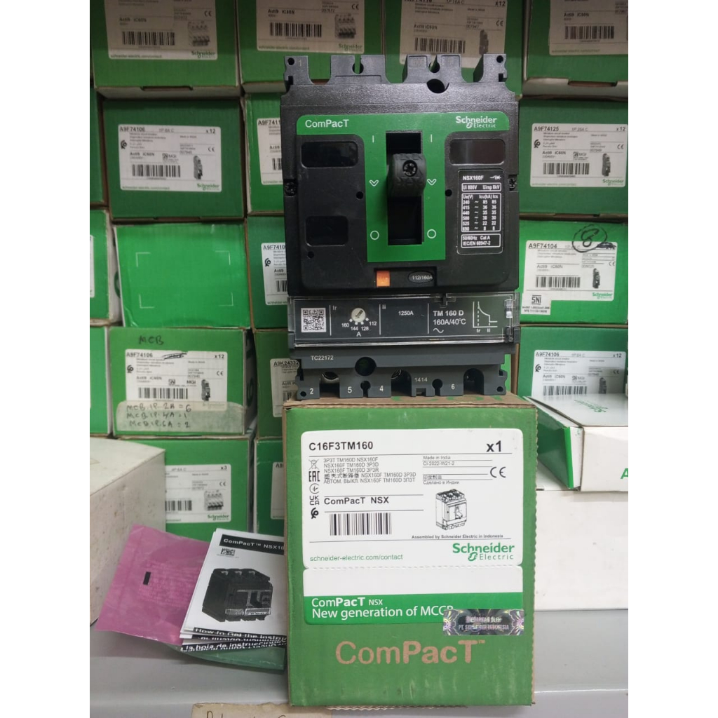 Mccb Schneider NSX160F 3P 36kA 160A C16F3TM160 / LV430630 Tm160d รับ ...