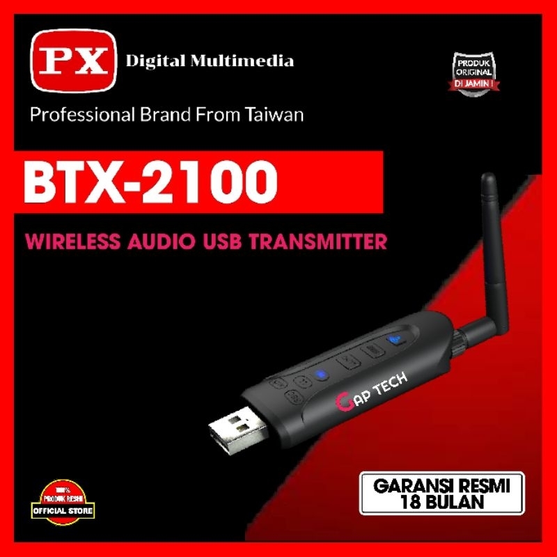 Px BTX2100 BTX2100 เครื่องส่งสัญญาณเสียงบลูทูธไร้สาย USB | Shopee Thailand