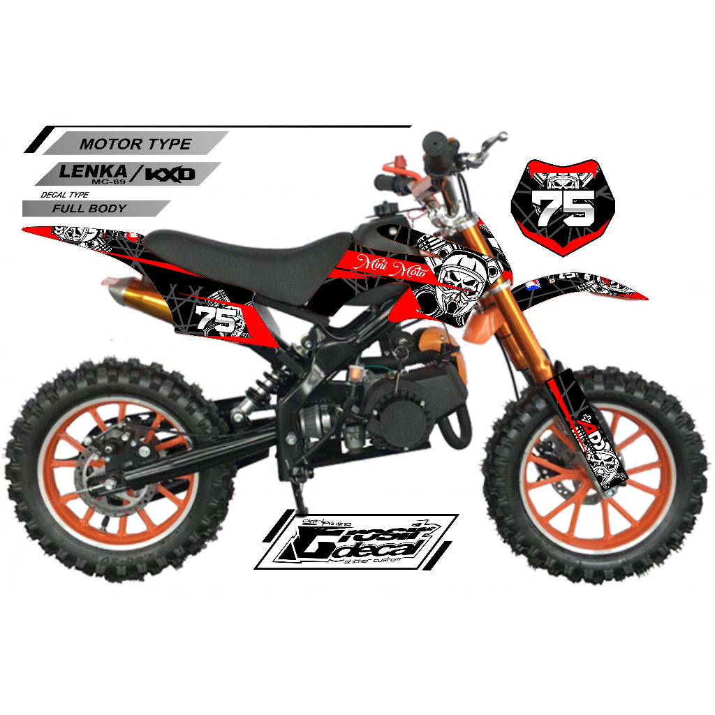 Mini Trail 2 Stroke LNKA MC69 / KXD 50cc Full Body Sticker ขอฟรี ...