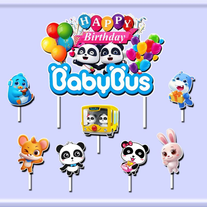 เค้ก Topper Babybus สุขสันต์วันเกิด | Shopee Thailand