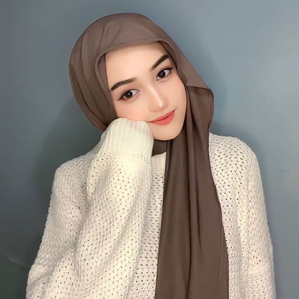 เสื้อกีฬาแขนสั้น ลายทีม Pashmina Flowy Premium Hijab Pashmina Mleyot | Shopee Thailand