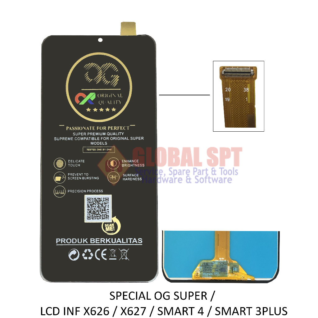 Og ORI SUPER หน้าจอสัมผัส LCD X626 INFINIX SMART 3 PLUS X626B X627 S4 ...