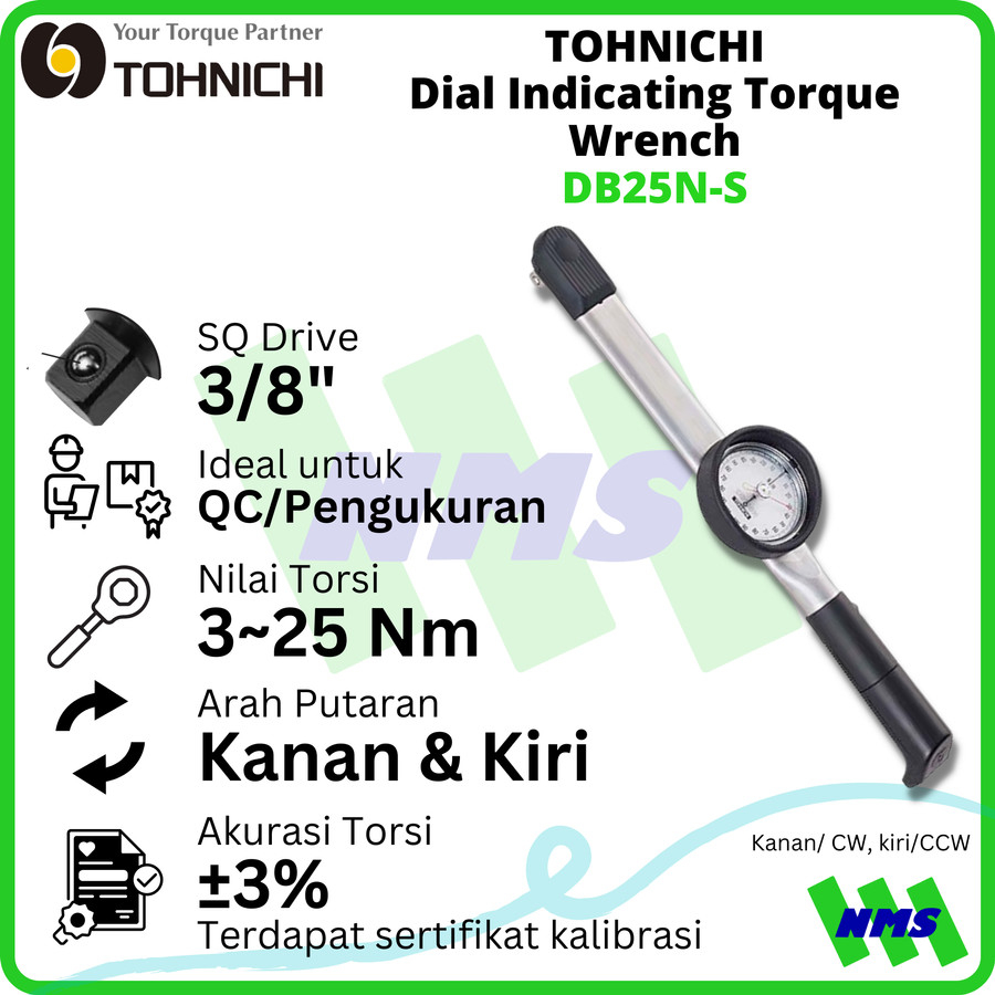 ประแจปอนด์ DB25N-S 3/8 นิ้ว TOHNICHI | Shopee Thailand