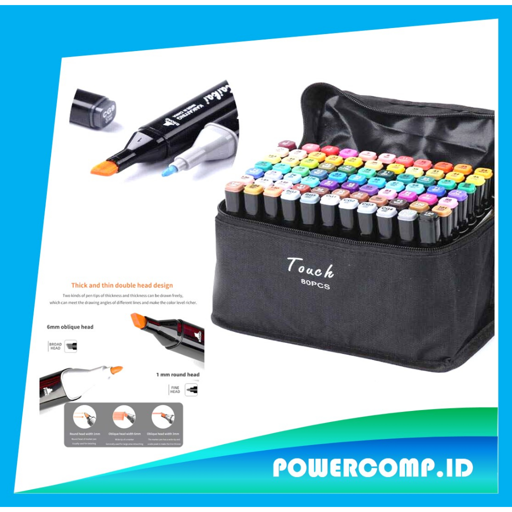 Touch HL270 ชุดปากกามาร์กเกอร์ 80 สี 80 สี 1 แพ็ค | Shopee Thailand