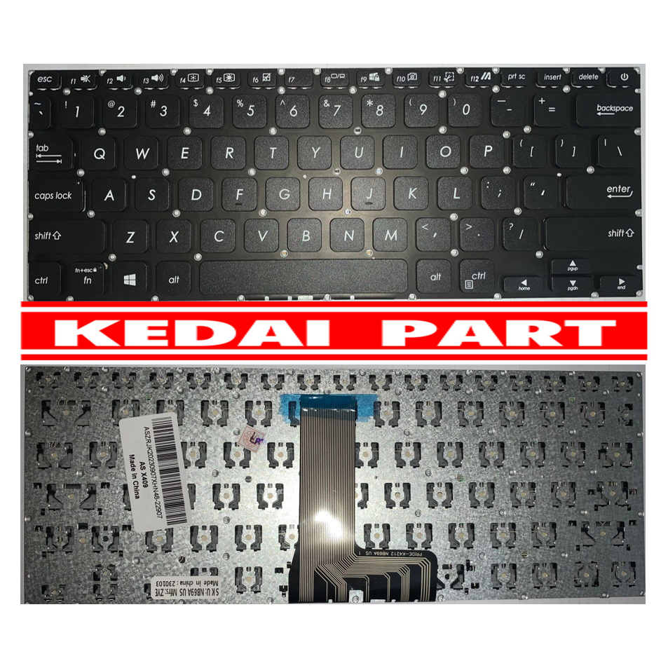 คีย์บอร์ด Asus X409 A409 A409F A409FA A409J A409JA A409M A409U M409 ...