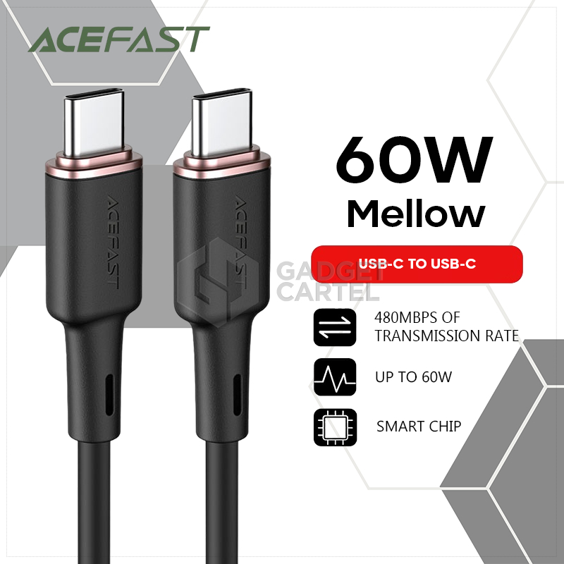 Acefast MELLOW C2-03 สายเคเบิ้ล PD TYPE-C เป็น TYPE C ชาร์จเร็วมาก | Shopee Thailand