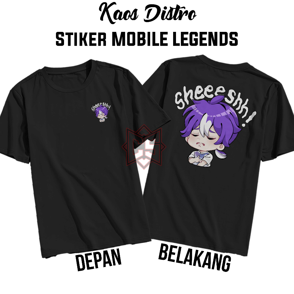 Distro MOBILE LEGENDS เสื้อยืด BATTLE EMOTE สติ๊กเกอร์ SHEESH NT PADANG ...